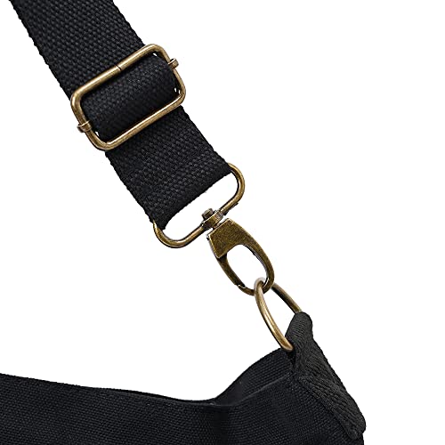 Augbunny Heavy Duty Canvas Zipper Close Messenger Shoulder Crossbody Bag Fashion Satchel Multi Purpose Daily Use Casual Tote