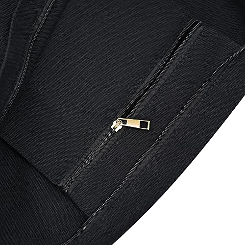 Augbunny Heavy Duty Canvas Zipper Close Messenger Shoulder Crossbody Bag Fashion Satchel Multi Purpose Daily Use Casual Tote