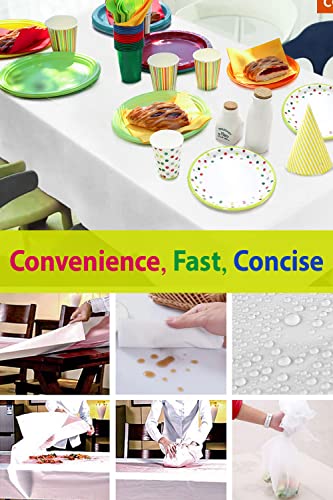 Gift Expressions 6 CT Premuim 54x108 inch Rectangle Plastic Tablecloth Waterproof Disposable Party Event Decoration Heavy Duty Table Cover(Silver)