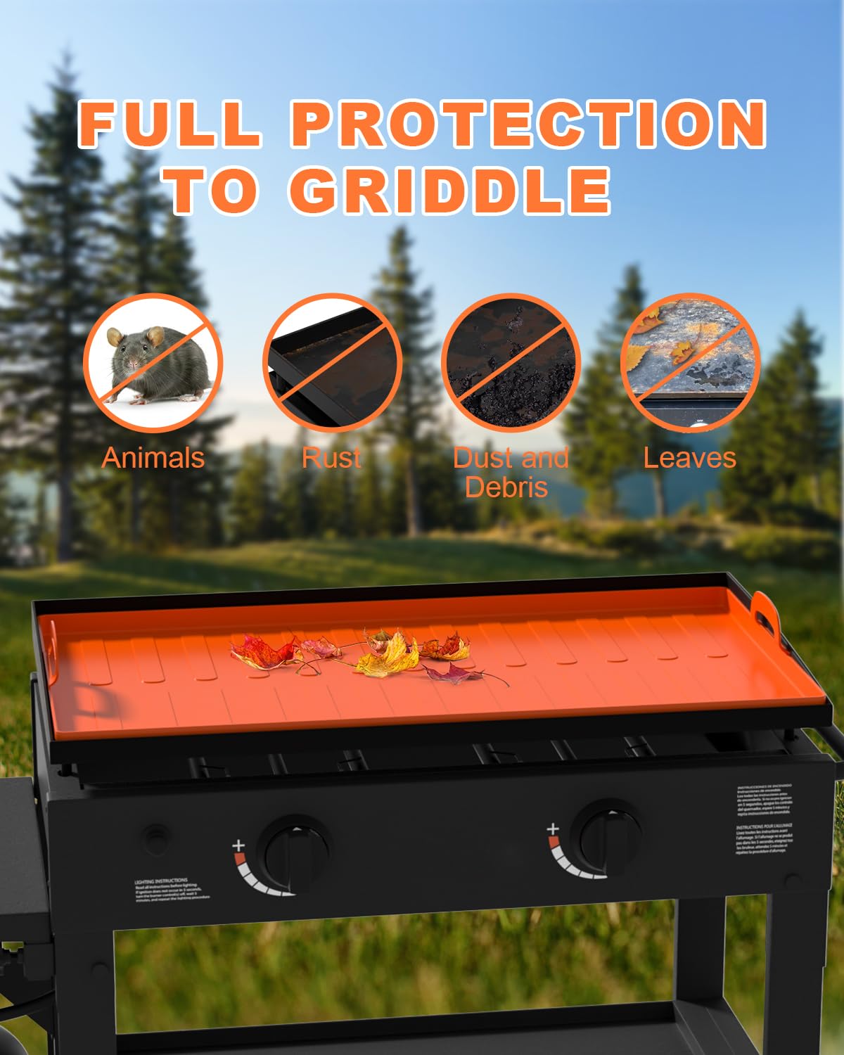 Silicone-Griddle-Mat-Blackstone-Accessories - Cover for Blackstone 28 Inch Griddle Heavy Duty Food Grade Silicone Mat, Protect Griddle from Rodents, Insects, Debris, and Rust