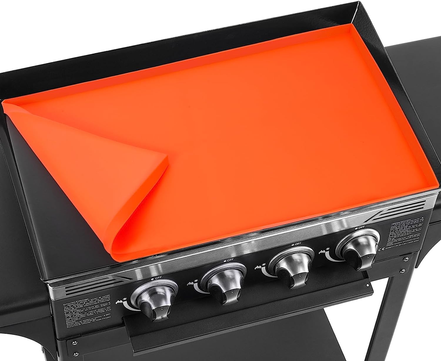 KALTEK 36" Silicone Griddle Mat, Upgrade Full-Edge Griddle Top Covers for Blackstone 36 Inch, All Season Cooking Protective Cover, Protect Griddle from Rodents, Insects, Debris and Rust (Orange)