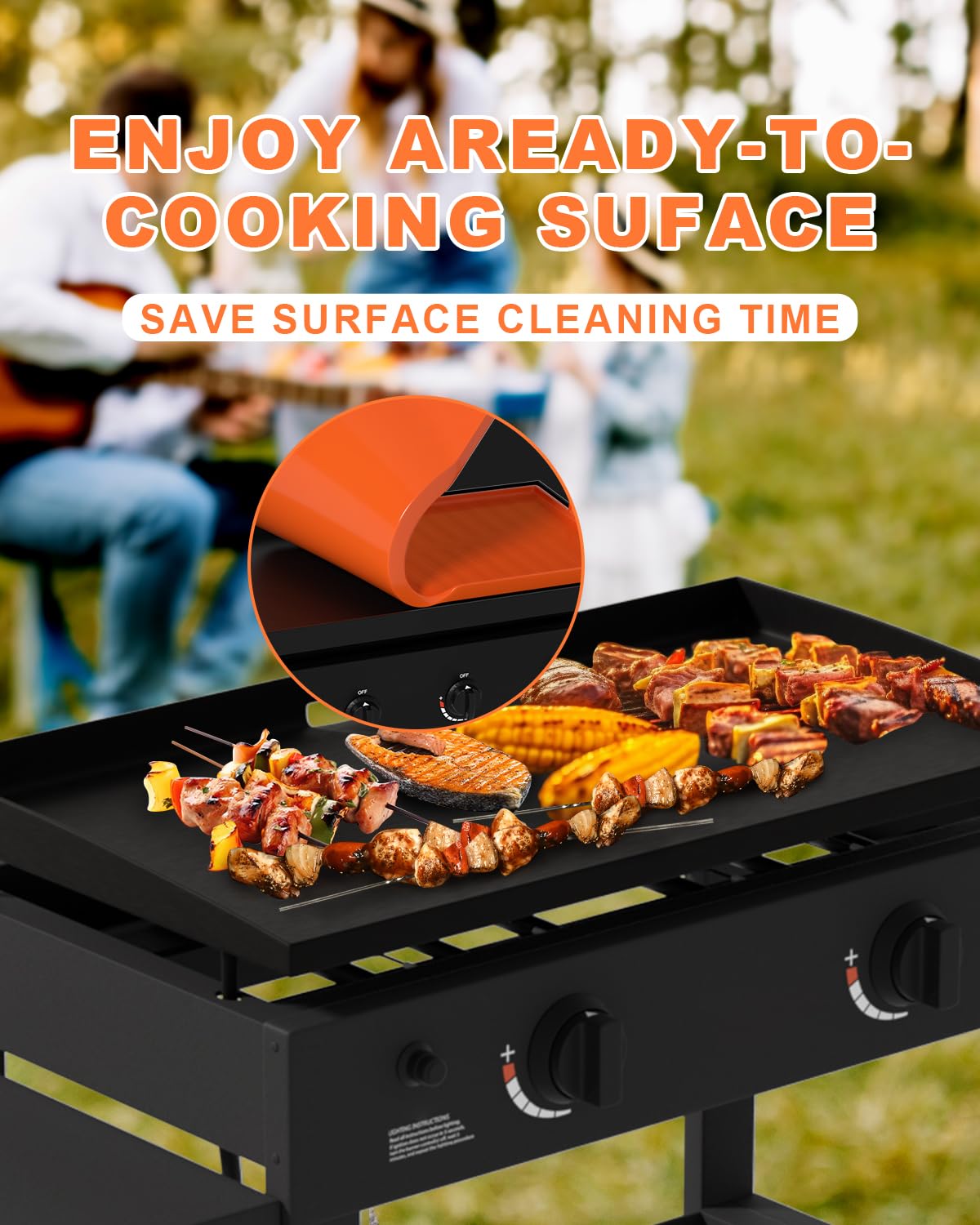 Silicone-Griddle-Mat-Blackstone-Accessories - Cover for Blackstone 28 Inch Griddle Heavy Duty Food Grade Silicone Mat, Protect Griddle from Rodents, Insects, Debris, and Rust
