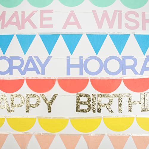 Meri Meri Rainbow Birthday Garlands (Pack of 8)