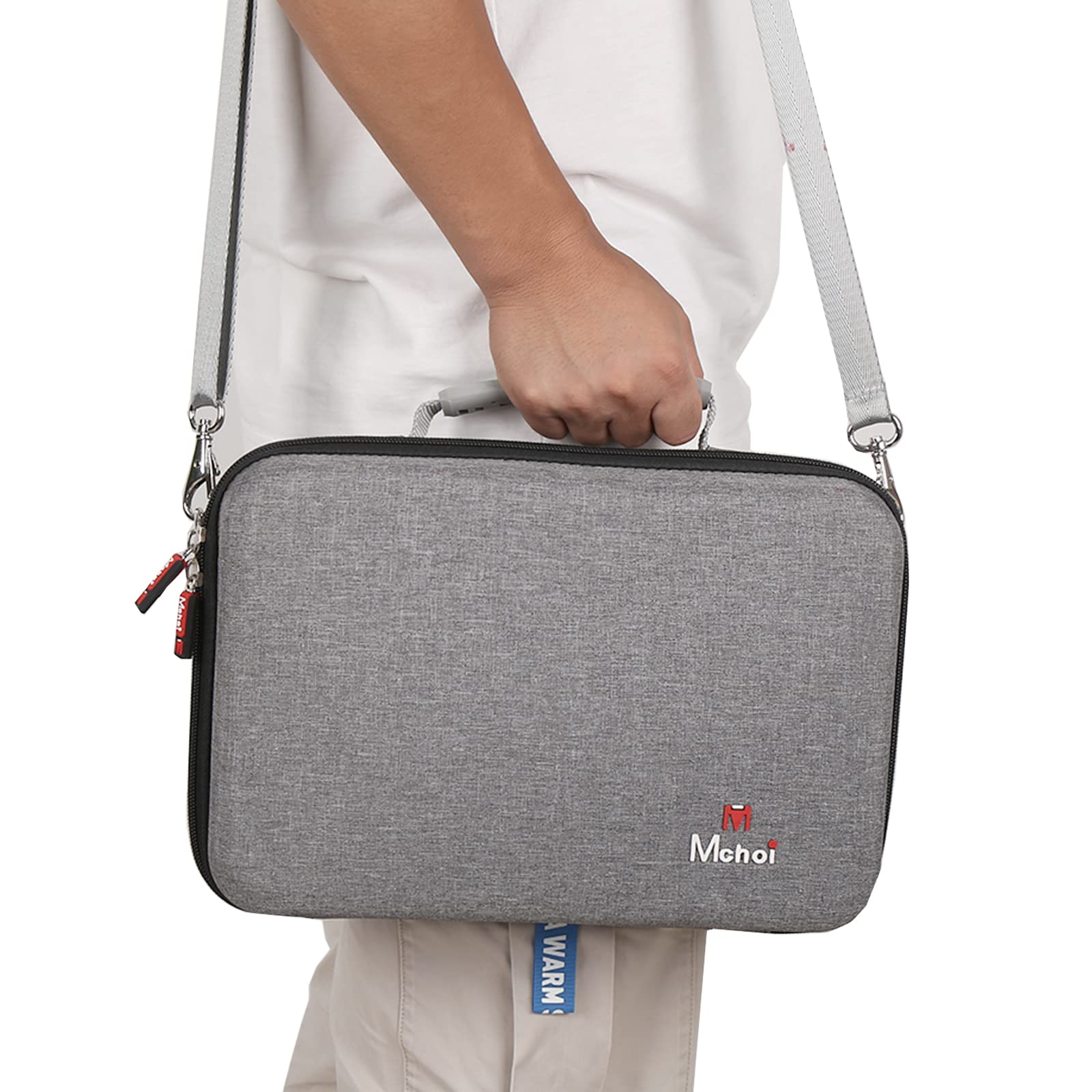 Mchoi Shockproof Carrying Case with Adjustable Shoulder Straps, for Apple Mac Mini M1 / Mac Mini M2, Apple Magic Keyboard & Magic Mouse, Case Only