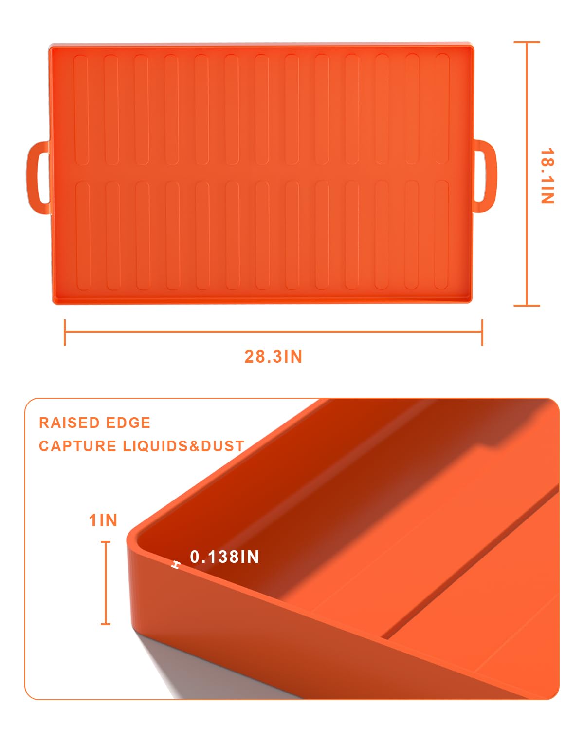 Silicone-Griddle-Mat-Blackstone-Accessories - Cover for Blackstone 28 Inch Griddle Heavy Duty Food Grade Silicone Mat, Protect Griddle from Rodents, Insects, Debris, and Rust