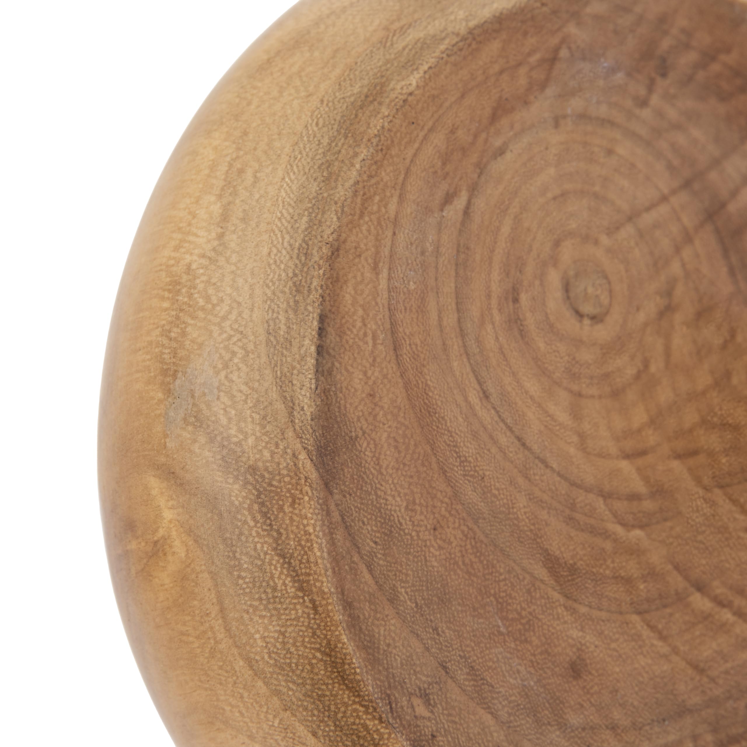 Creative Co-Op Decorative Paulownia Wood Vase, Walnut Finish