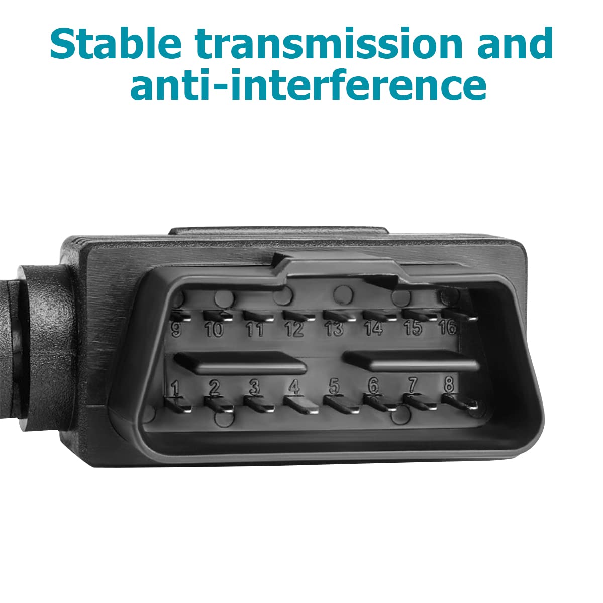 Right Angle OBD2 Splitter, 16 Pin Extension Y Cable, 1 Male to 2 Female, 1ft 24AWG Extender Cord Adapter, Automotive Accessories Universal for All OBD2 Vehicles