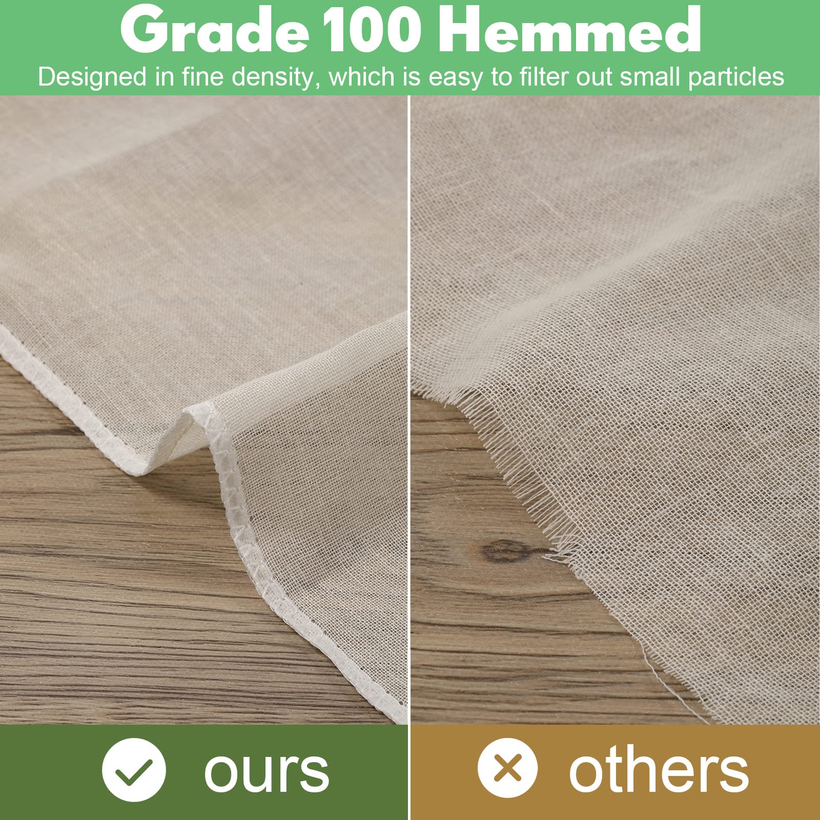 Chumia 20 Pcs 20x20 Inch Cheese Cloths for Straining Grade 100 Cheesecloth Reusable Muslin Cloth for Straining Unbleached Cotton Cheese Cloth Bulk for Baking, Juicing, Cheese Making