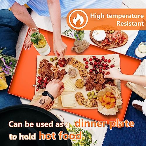 Silicone Griddle Mat for Blackstone - 28" Heavy Duty Food Grade Silicone Mat, Polished Bottom Surface Grill Cover for Blackstone Protector Outdoor, Protective Cover for Outdoor Barbecue Tools
