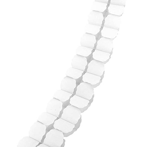 Reusable Party Streamers, MerryNine Four-Leaf Clover Paper Flower Garland for Party, Wedding Decoration, About 10 Feet/3M Each, Pack of 6 (Pure White)