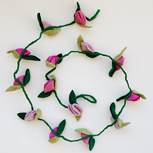 Giftsland Felt Banner Garland Spring Easter Decorations (Tulips)
