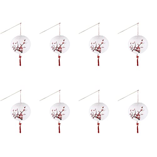 BESTOYARD ser of 8 Chinese Paper Lanterns Japanese Lanterns lamp Japanese Lanterns Outdoor Chinese Lanterns to Release in Sky with Light for