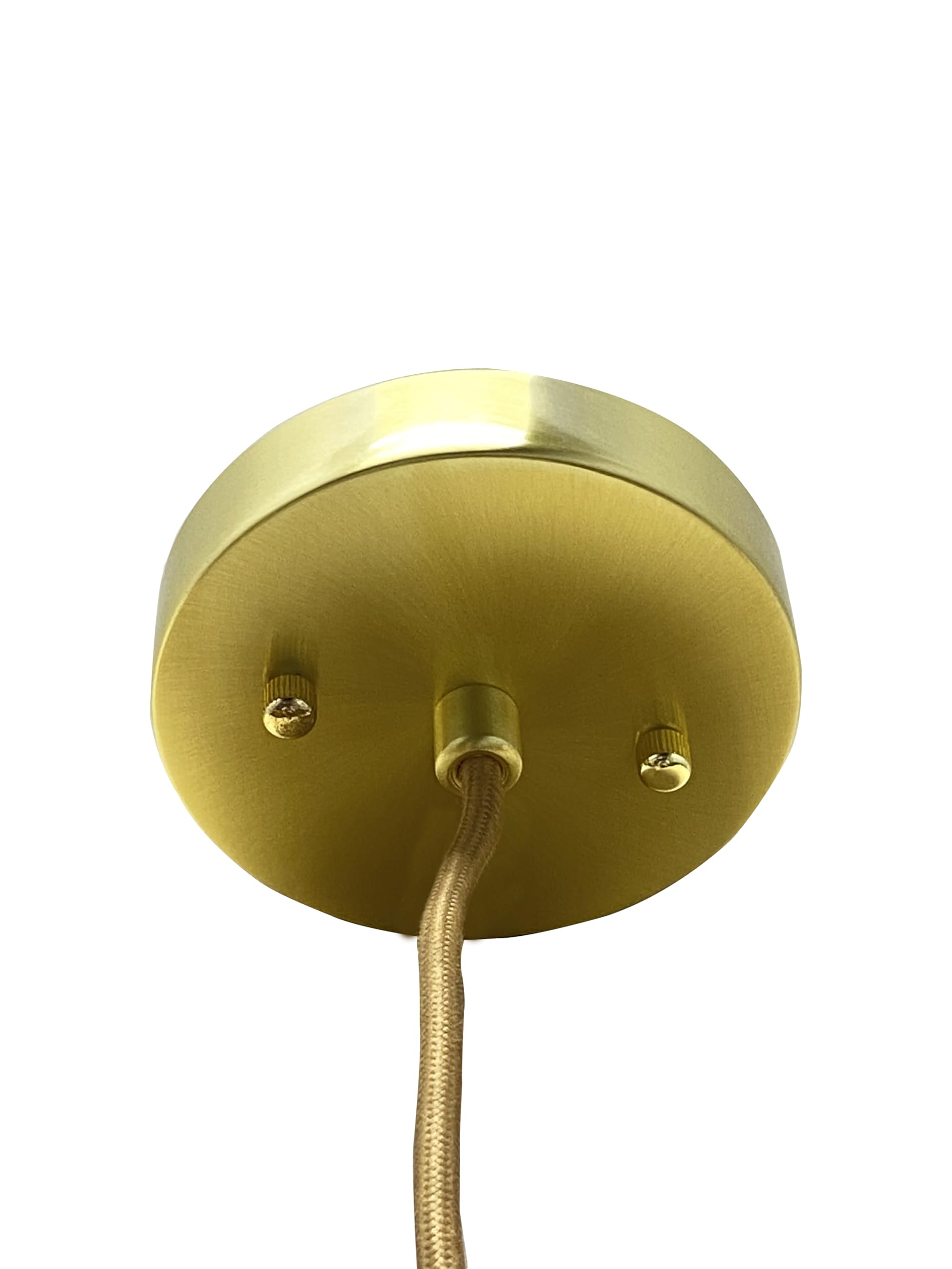Creative Co-Op Open Weave Metal and Paper Rope Ceiling Light, Natural and Brushed Gold
