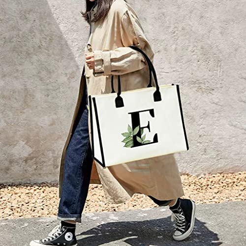 SANCABA 20th 30th 40th 50th Gfits Tote Bag Initial Monogrammed Bag,Personalized Beach Bag Reusable Bags,Wedding Bride Bridemaids