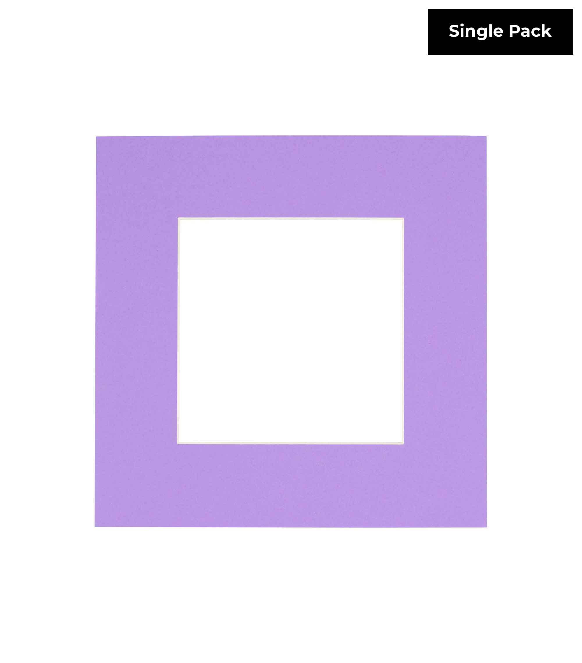 CountryArtHouse Light Purple Acid Free 14x14 Square Picture Frame Mat with White Core Bevel Cut for 10x10 Pictures - Fits 14x14 Frame - Pack of 1 Matboard