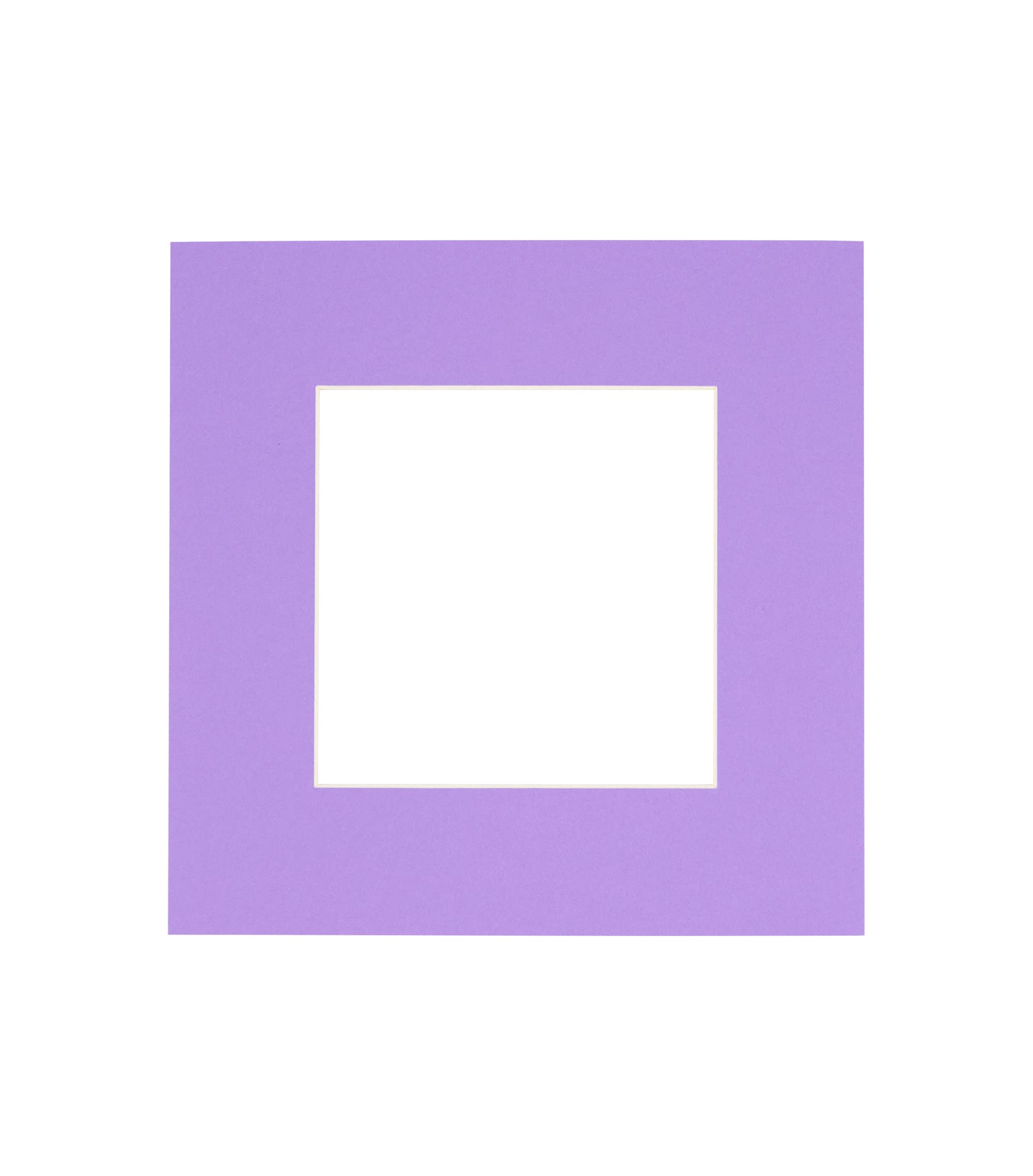 CountryArtHouse Light Purple Acid Free 14x14 Square Picture Frame Mat with White Core Bevel Cut for 10x10 Pictures - Fits 14x14 Frame - Pack of 1 Matboard