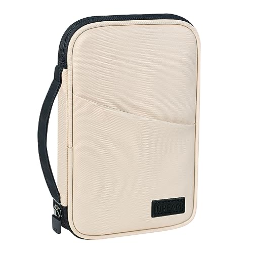 Ougrand Family Passport Holder Portable Waterproof Leather Travel Document Holder