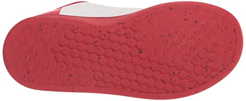 adidas Advantage Tennis Shoe, White/White/Better Scarlet (Spider-Man), 2 US Unisex Little Kid