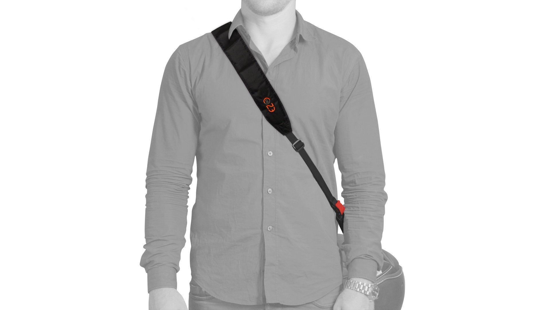 Motorcycle Helmet Carrier Strap - Hands-Free, Motorbike Accessory. Convenient, Lightweight and Comfortable Alternative to Helmet Bag. A Perfect Biker Gift for Men and Women. by EZ-GO (Black Strap)