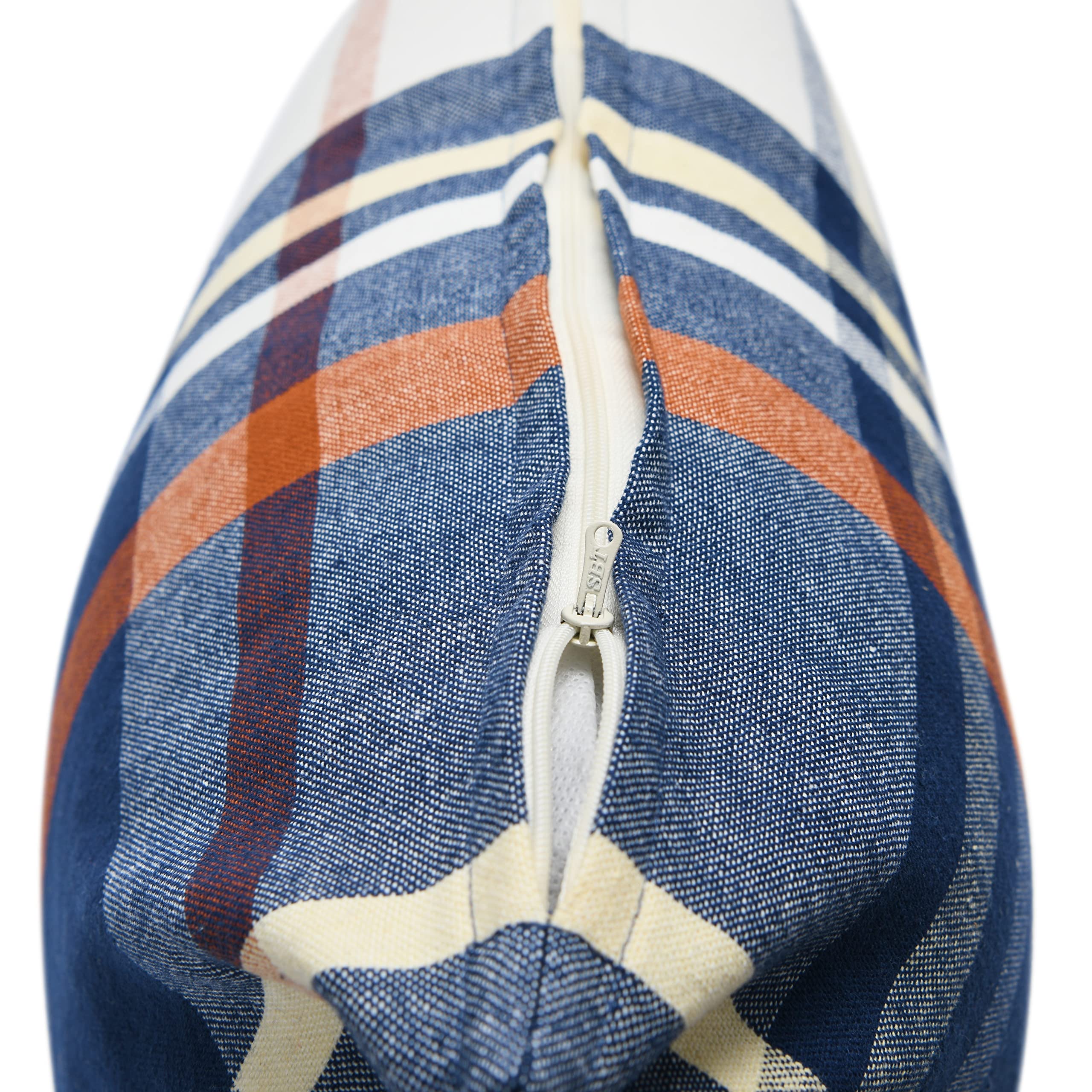 Creative Co-Op Square Plaid Cotton Pillow Cover