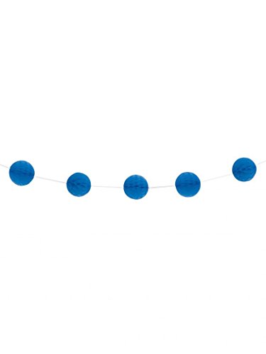 Unique Industries, Honeycomb Ball Garland, Party Supplies - Royal Blue, 7 Feet (63377)