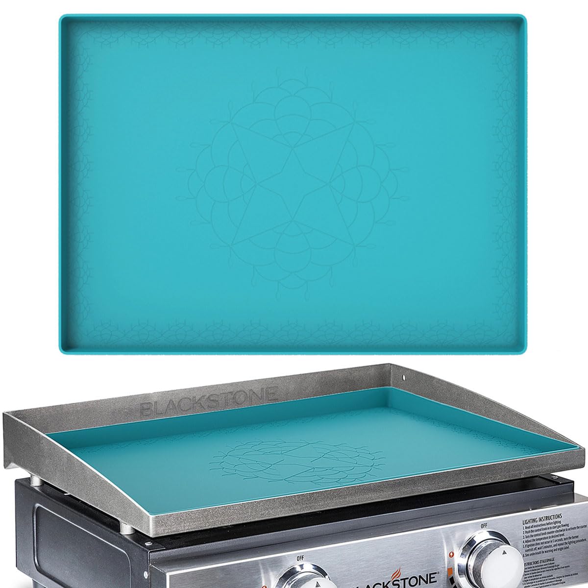 Striludo Silicone Griddle Mat for Blackstone Griddle,Heavy Duty Food Grade Silicone Protective Cover Mat,Protect Your Grill from Rodents,Insects,Debris and Rust, Blue (22 Inch)