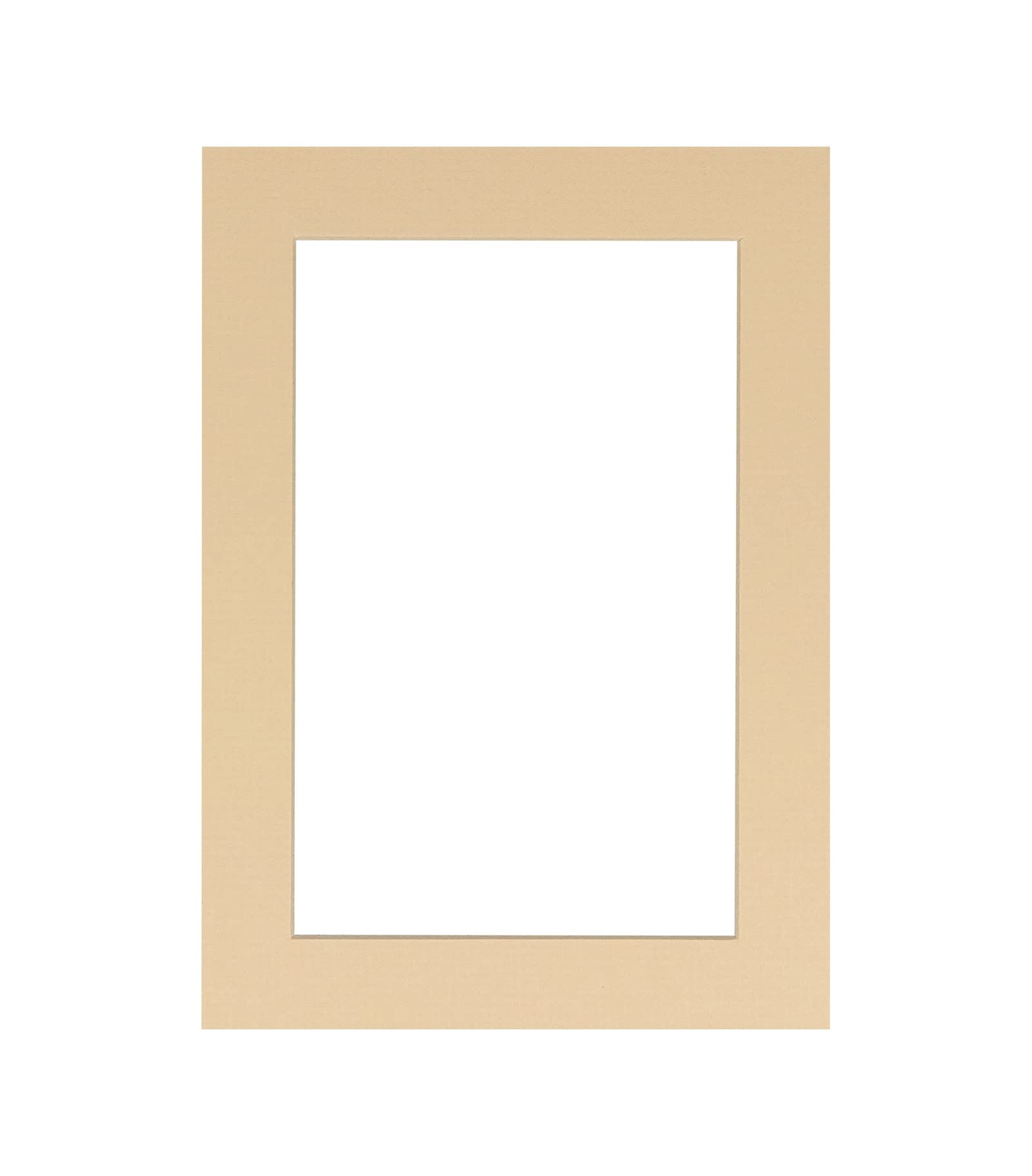 11x14 Mat Bevel Cut for 9x12 Photos - Acid Free Beige Precut Matboard - for Pictures, Photos, Framing - 4-ply Thickness