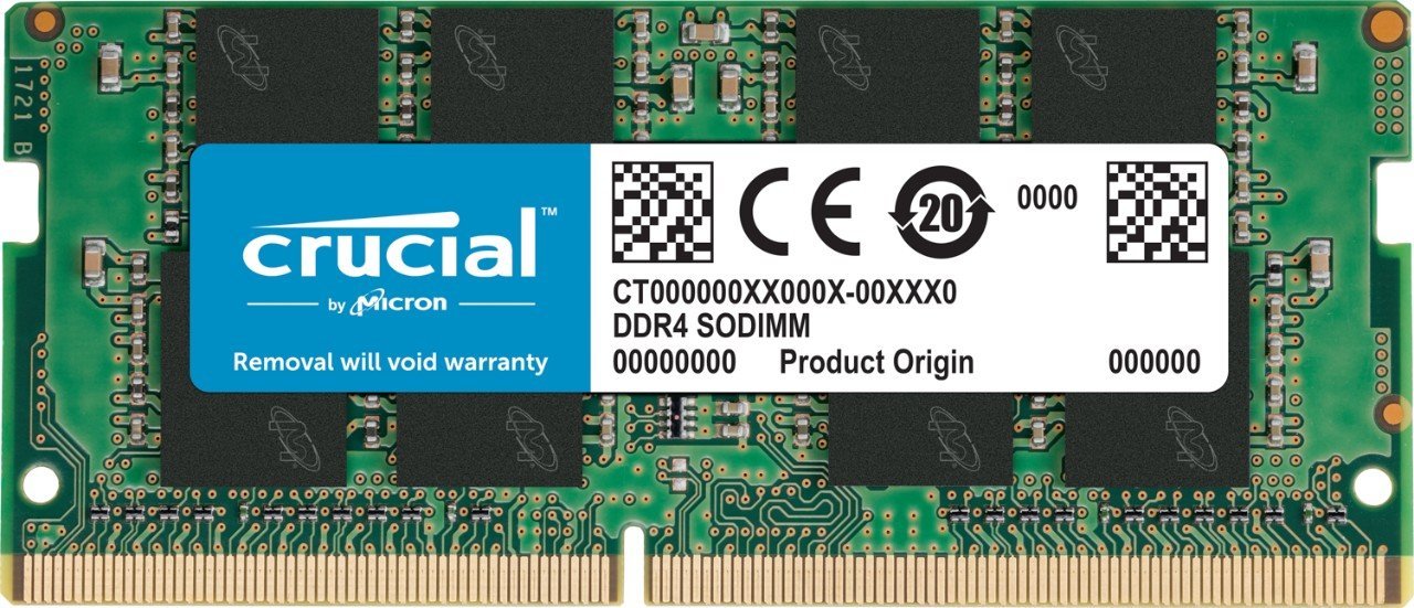 Crucial 8GB Single DDR4 2666 MT/s (PC4-21300) SR X8 SODIMM 260-Pin Memory - CT8G4SFS8266