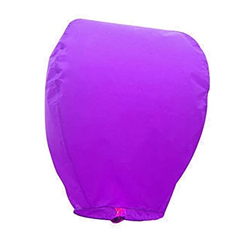 DEDONG Paper Lantern Chinese Paper Sky Flying Wishing Lanterns Fly Candle Lamps Wishing Light Christmas Party Wedding Festival Decoration Paper Lanterns Decorative (Color : Purple, Size : 10Pcs)