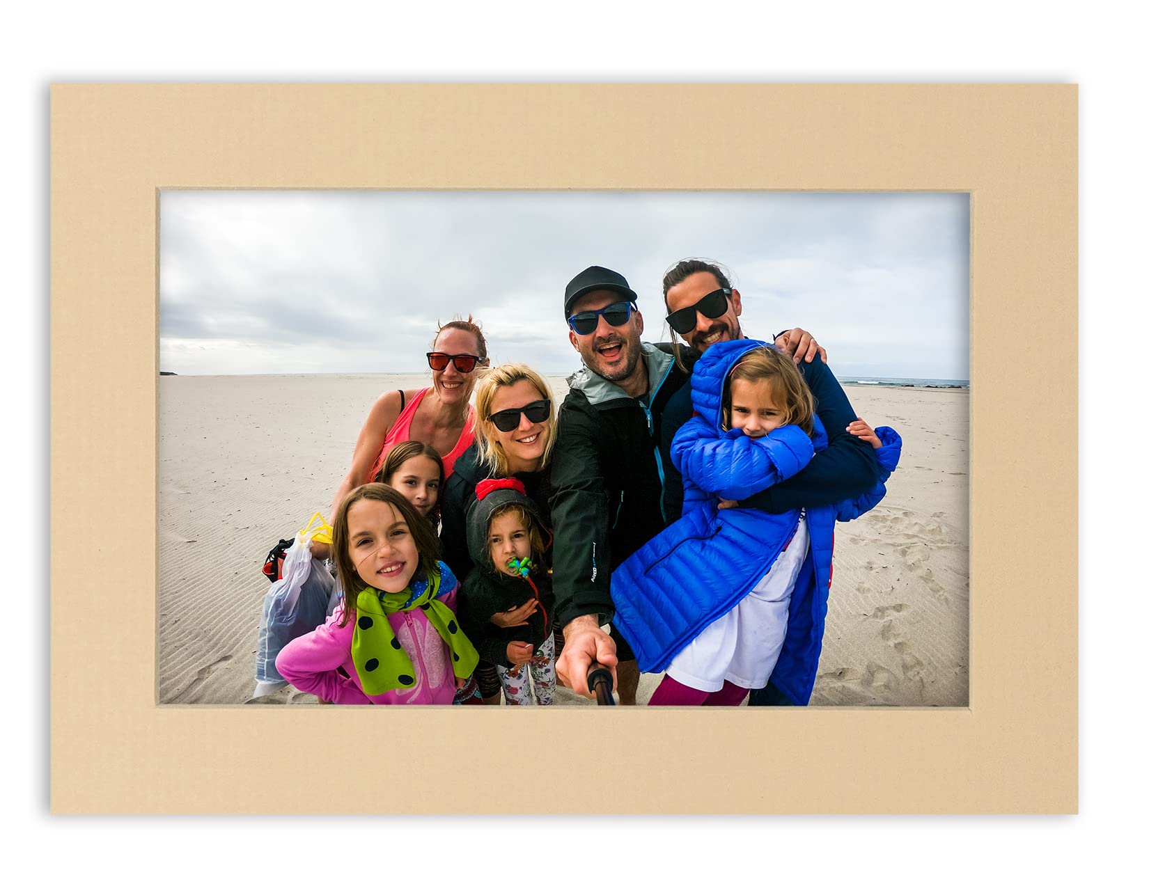 11x14 Mat Bevel Cut for 9x12 Photos - Acid Free Beige Precut Matboard - for Pictures, Photos, Framing - 4-ply Thickness