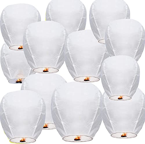 20 Pack Chinese Lanterns to Release in Memorial Events Decor Lanterns, Party Lanterns for Memorial, Holiday, Wedding Decorations & New Year