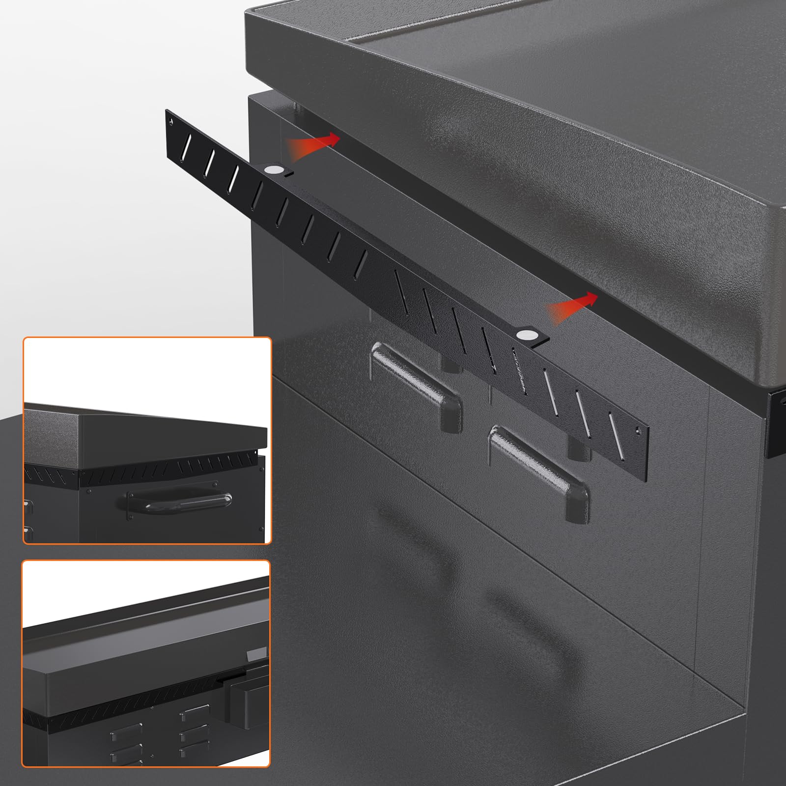 Upgraded Wind Guard for Blackstone 28 Inch Griddle, Magnetic Stainless Steel Wind Screens Protect Flame & Hold Heat, Compatible with Rear Grease Cup Hood and Side Shelf, Gas Saving, Grilling Gifts