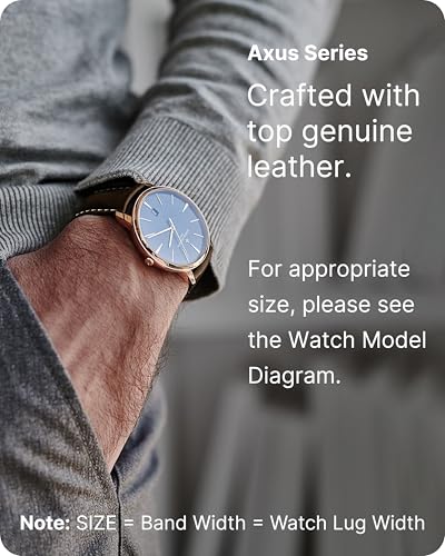 Fullmosa 18mm Leather Watch Bands Compatible with Garmin Vivoactive 4S/Vivomove 3S/Active S/Venu 2S/Move 3S,Dark Brown