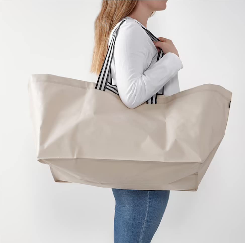 I-K-E-A GoRSNYGG Shopping Storage Bag Large Light Beige polypropylene 22 1/2x14 1/2x15 ¼ ''/2401 oz