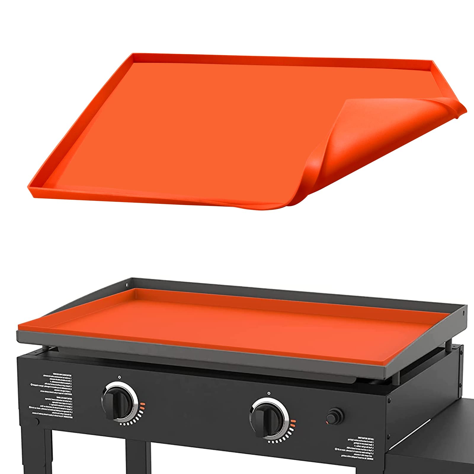 Favfully Silicone Griddle Protective Cover, 28" Grill Cover for Blackstone 28 Inch Griddle - Heavy Duty Food Grade Silicone Mat (Does not fit 28XL)
