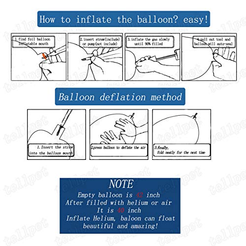 Tellpet Rose Gold Number 1 Balloon, 40 Inch