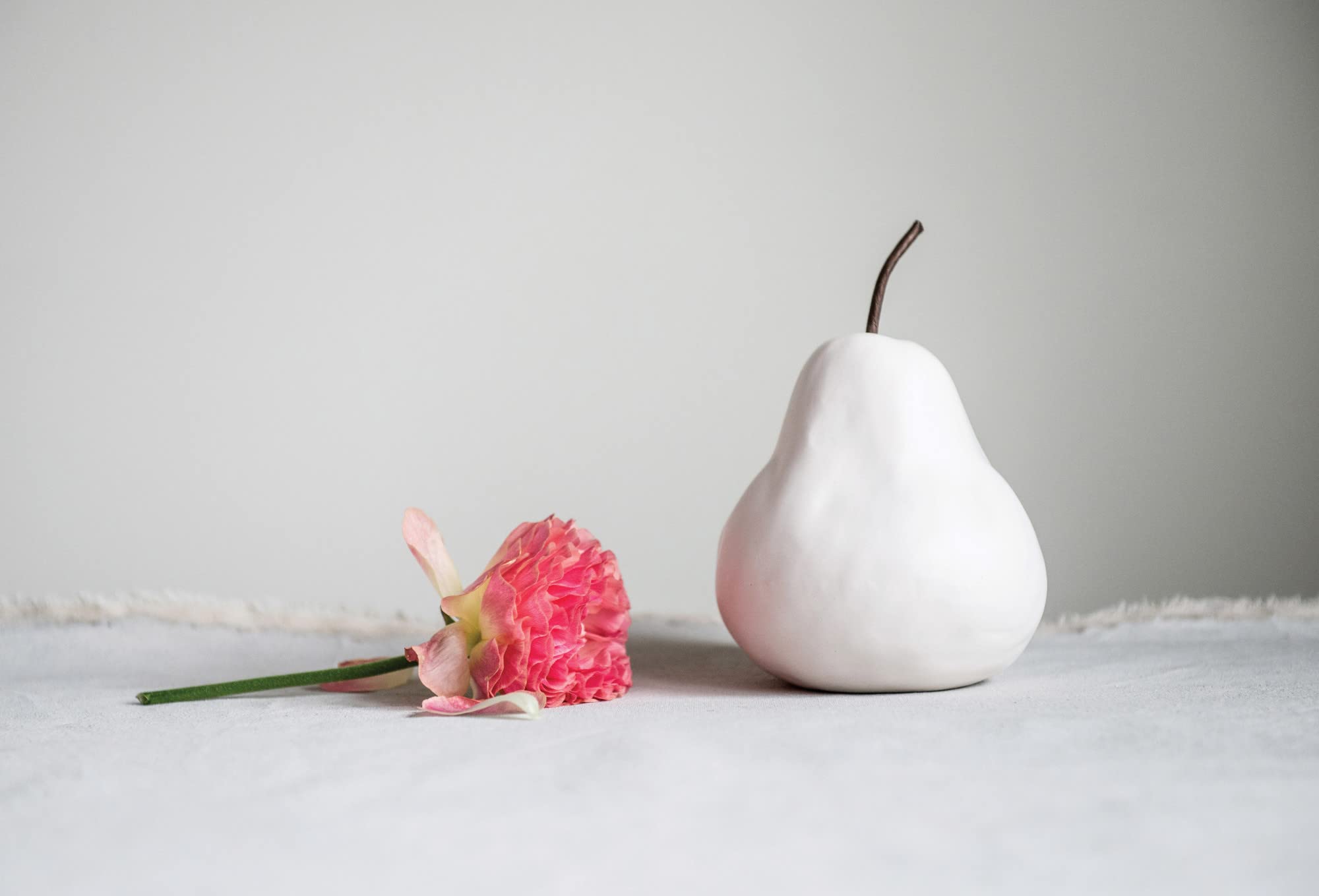 Creative Co-Op Decorative White Stoneware Pear