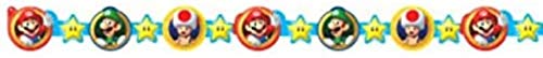 Amscan 220265 Super Mario Brothers Die-Cut Paper Garland, Party Favor, 1ct