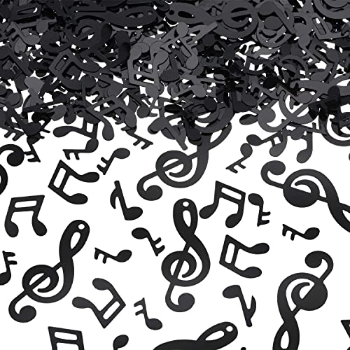 Music Confetti Music Note Cutouts Black Musical Confetti Notes for Music Party Recital Reception Baby Shower Wedding and Birthday Party Decoration (3000)