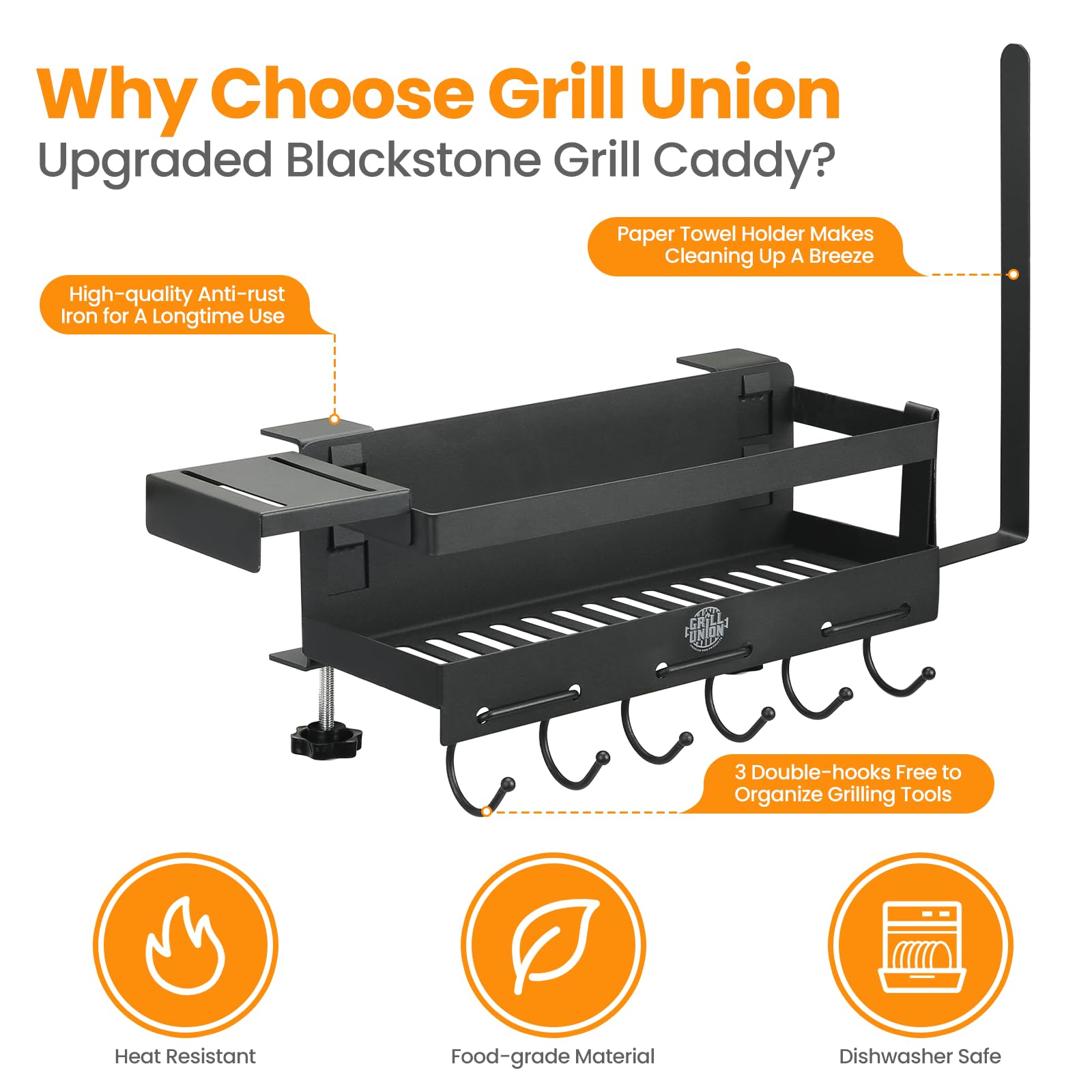 Blackstone Griddle Caddy - Space Saving Grill Accessories Tool Holder, BBQ Accessories Organizer Box for 17"/22"/28"/36" Griddle