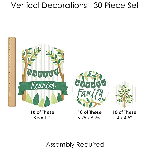 Big Dot of Happiness Family Tree Reunion - Family Gathering Party DIY Dangler Backdrop - Hanging Vertical Decorations - 30 Pieces