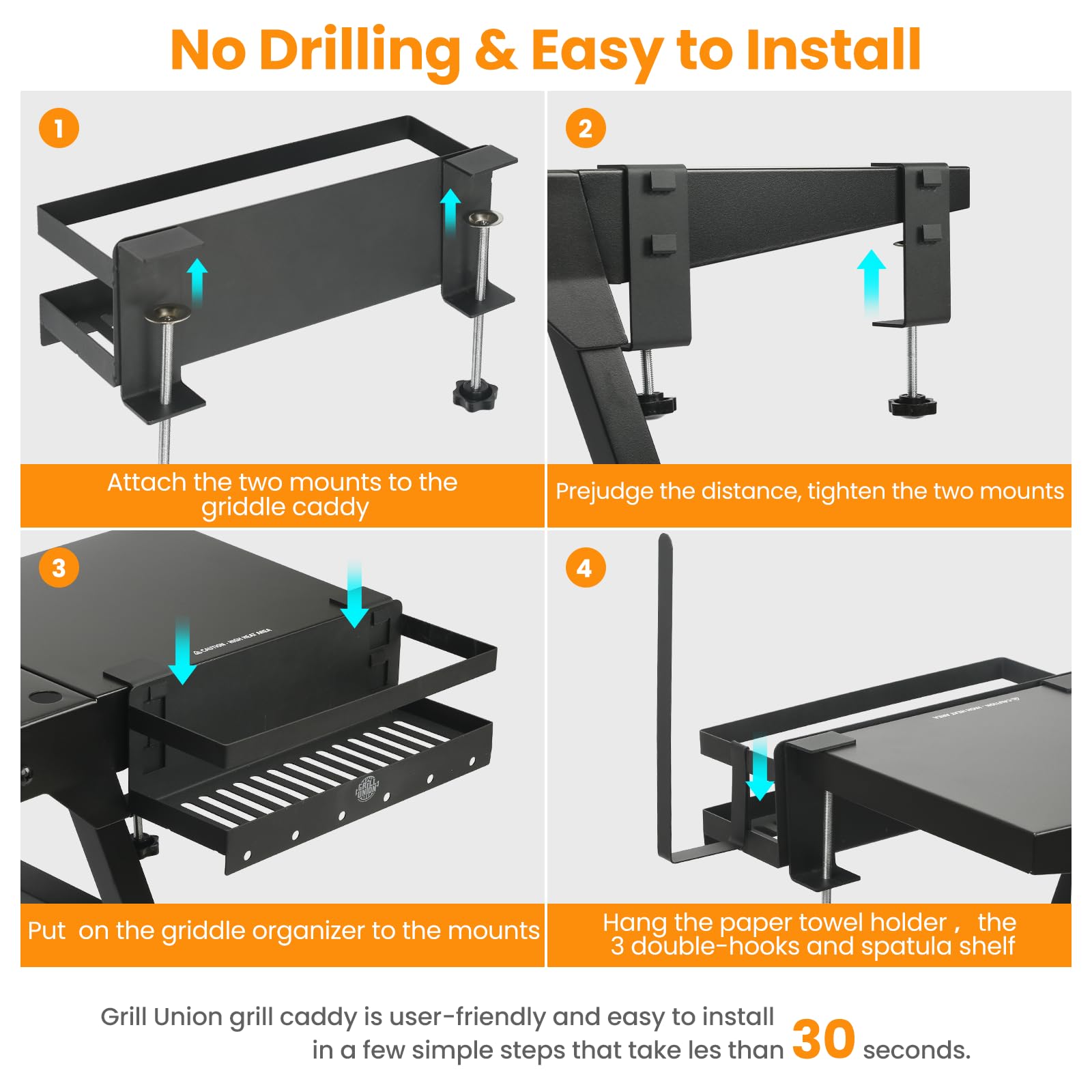 Blackstone Griddle Caddy - Space Saving Grill Accessories Tool Holder, BBQ Accessories Organizer Box for 17"/22"/28"/36" Griddle