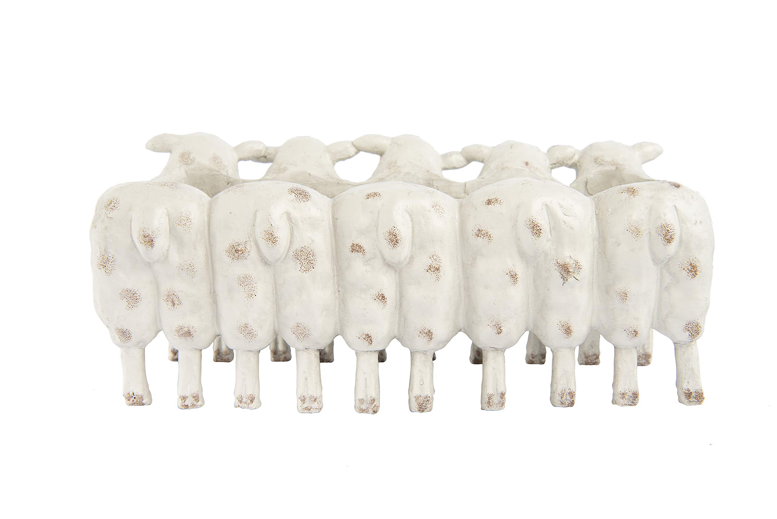 Creative Co-Op Farmhouse Resin Sheep Planter, White, EC0260