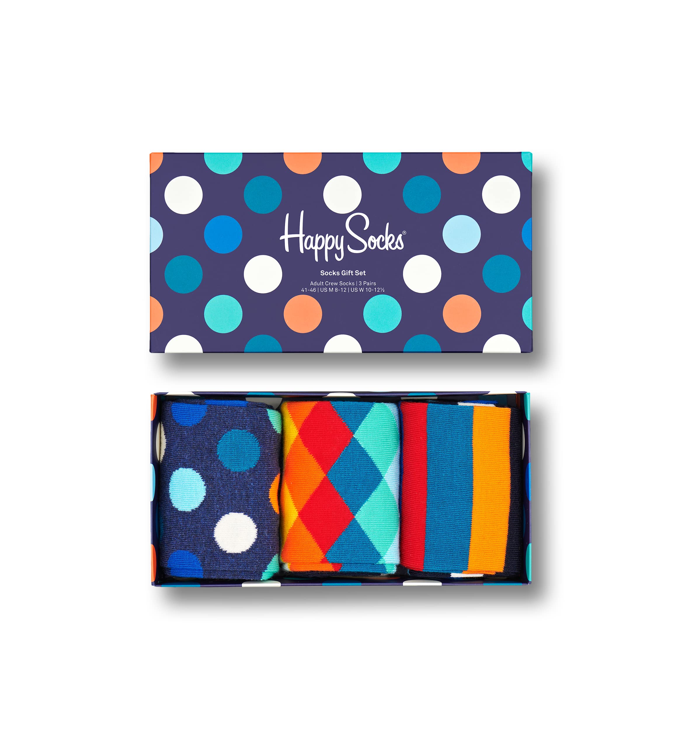 Happy Socks Men's Classic Mix Gift Box Socks Multicolour in size US 8-12
