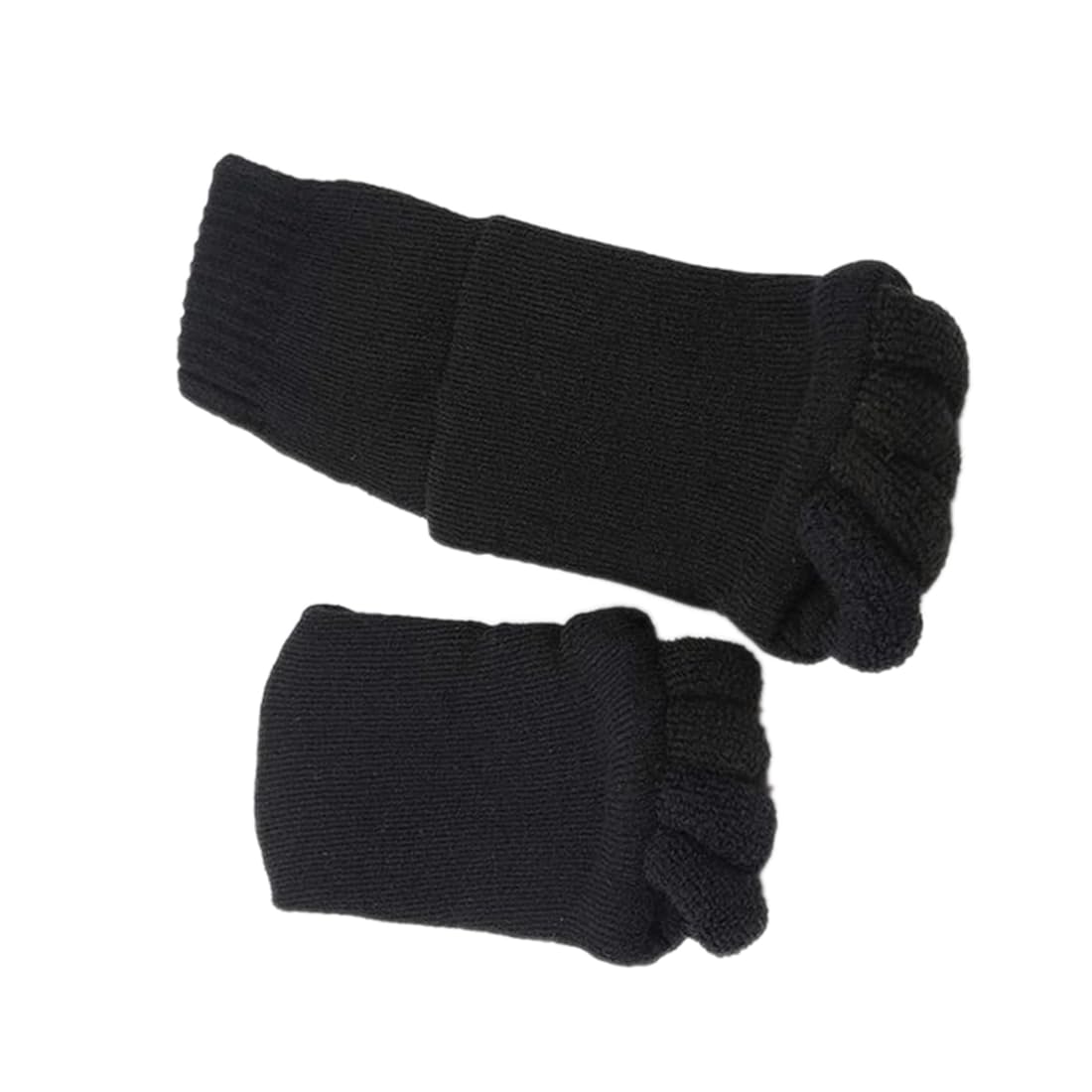 Homrap Women Toe Separator Socks Toeless Foot Alignment Socks for Yoga GYM Massage Pain Relief Improves Circulation Stretchy (Black)
