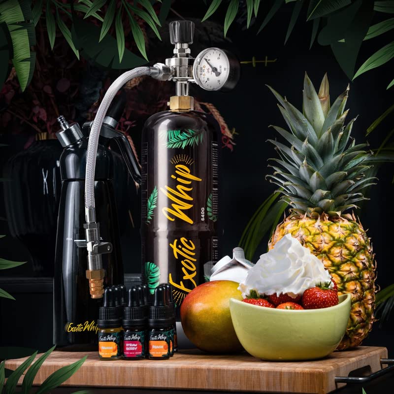 Exotic Whip Cream Chargers - 670G Disposable Nitrous Oxide Tank for Whipped Cream Dispenser - Imported European Quality Whipped Cream Canister
