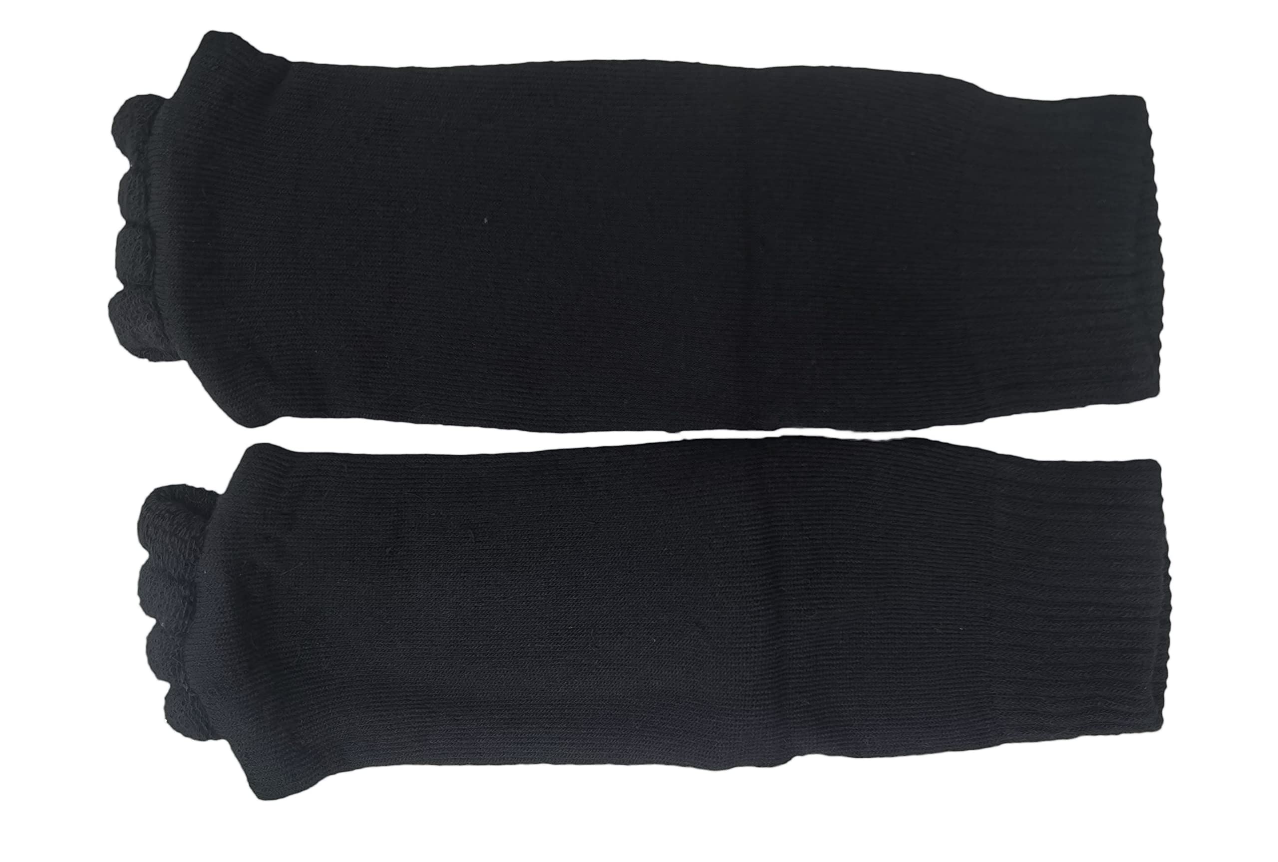 Homrap Women Toe Separator Socks Toeless Foot Alignment Socks for Yoga GYM Massage Pain Relief Improves Circulation Stretchy (Black)