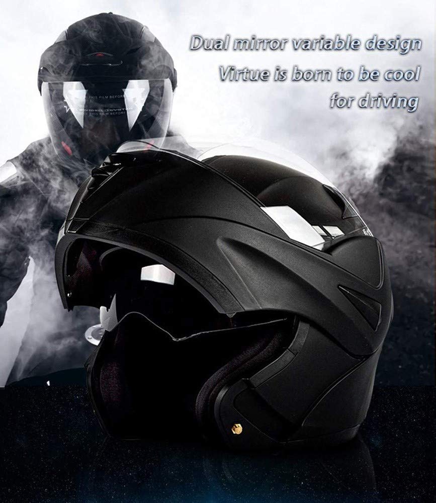 Motorcycle Bluetooth Helmets,Full Face Flip Up Dual Visors Modular Helmets,DOT Approved Helmet,Men and Women Built-in Mp3 FM Integrated Intercom Communication System 1, M=(57~58CM)
