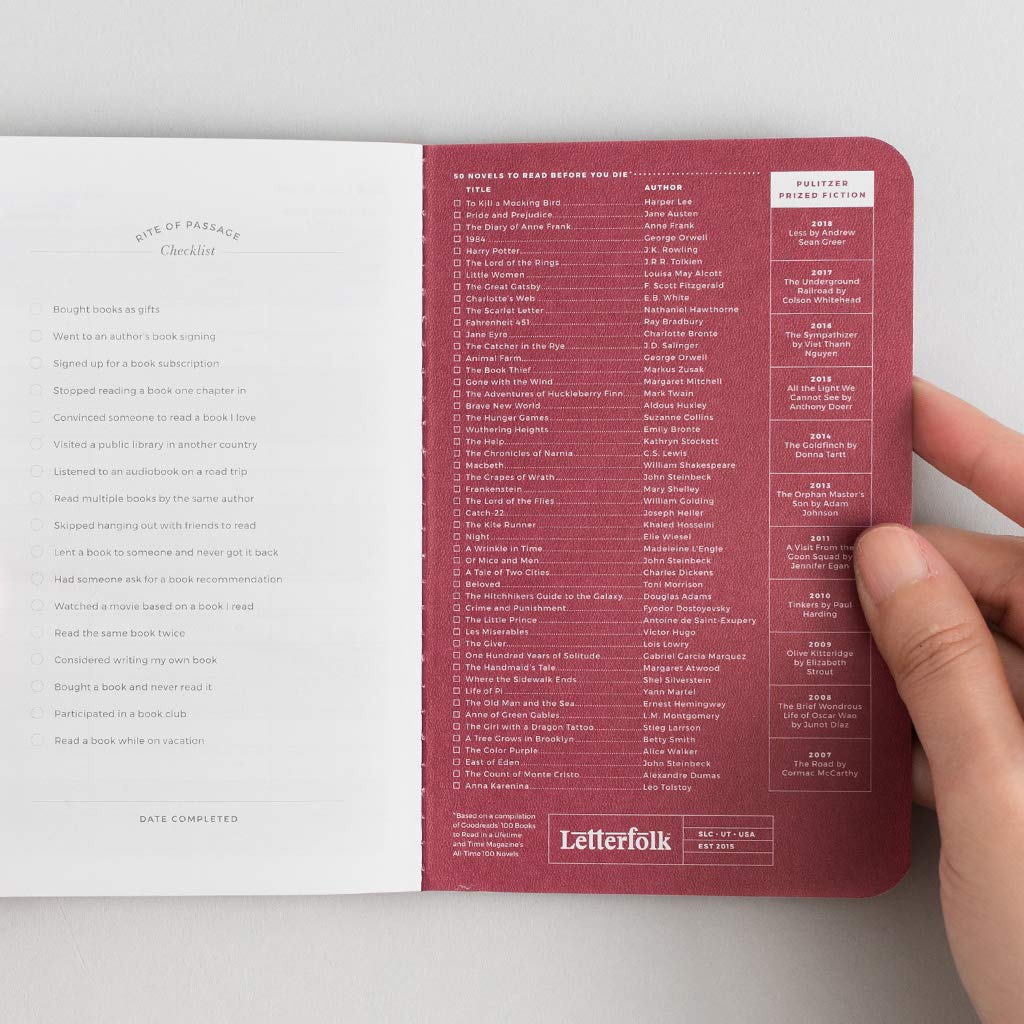 Letterfolk Book Passport Journal — Pocket-sized Reading Book (3.5" W x 5.5" H)