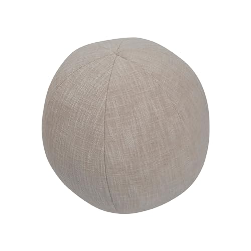 Creative Co-Op Cotton Slub Orb Pillow, 10" L x 10" W x 4" H, Cream